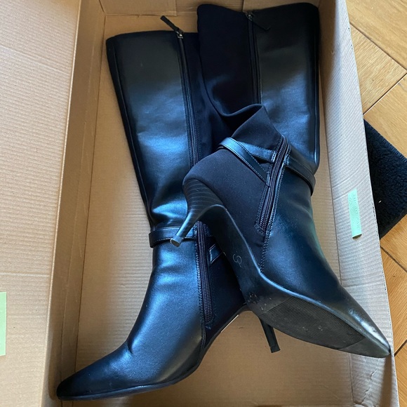 Dress Barn | Shoes | Dress Barn Women High Knee Boots Black New With ...